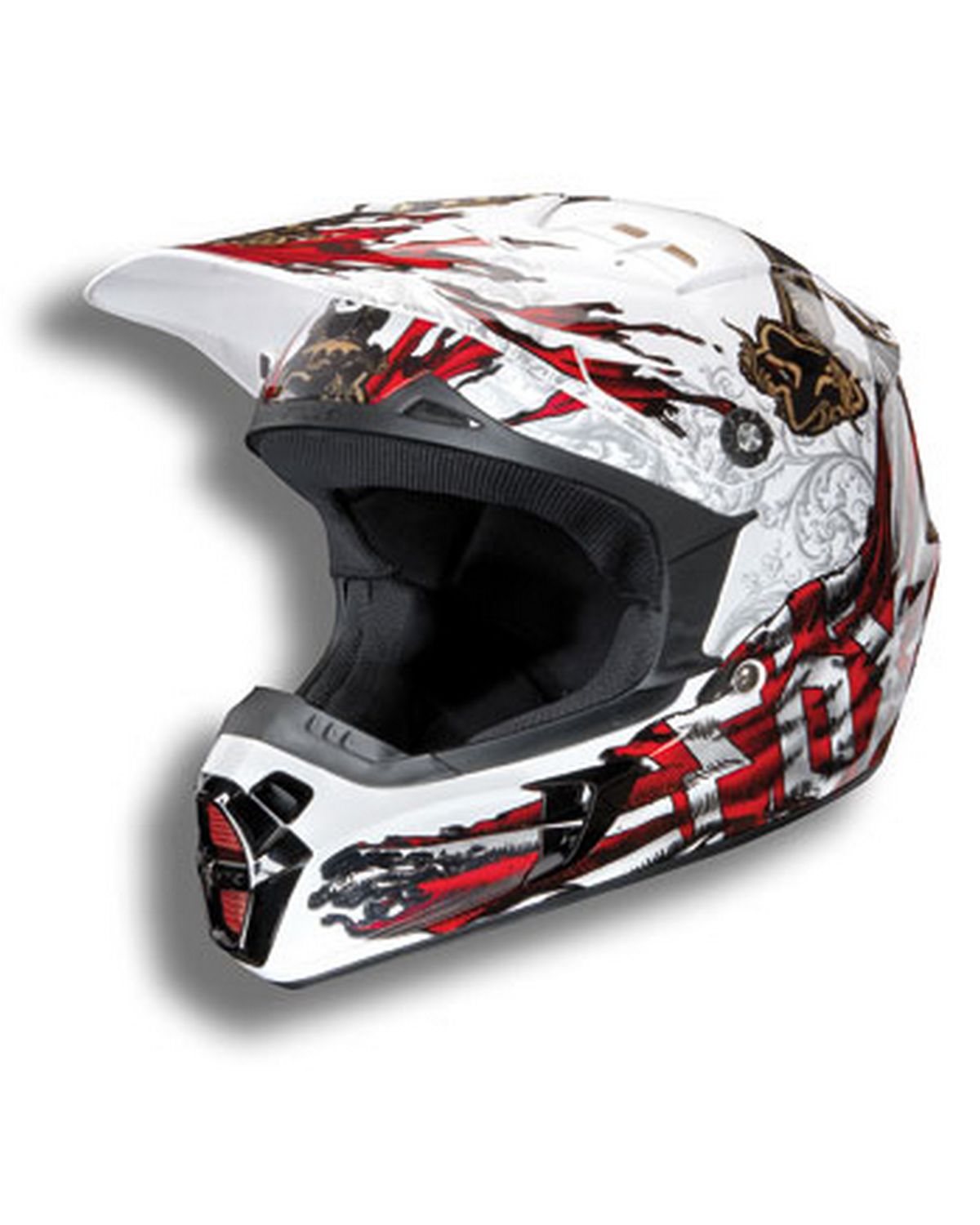 Casque Moto Cross Fox V2 Black Flag - Livraison Offerte - Cardy.fr